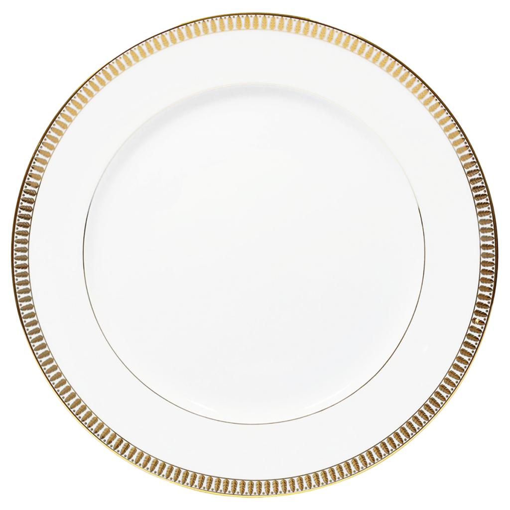 Plat Rond Plat Plumes or - Haviland